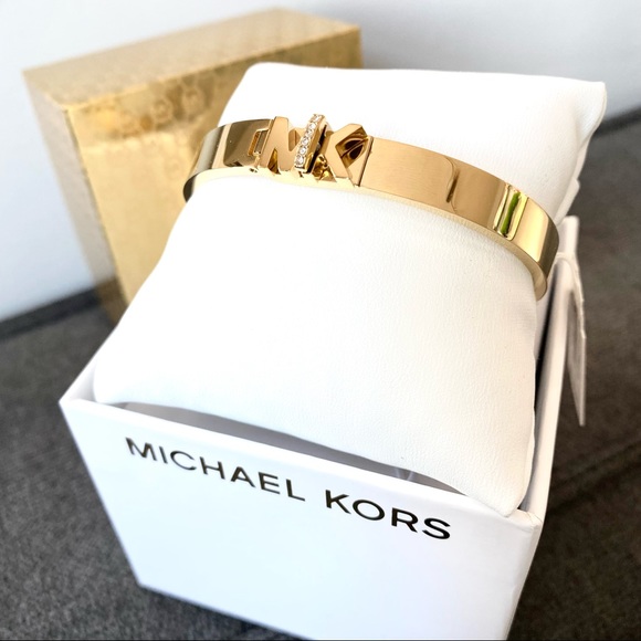 Michael Kors | Jewelry | Authentic Mk Gold Tone Logo Bracelet | Poshmark